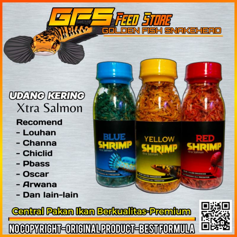 Jual Udang Kering Pakan Ikan Predator Kemasan Botol 100 ml | Shopee ...