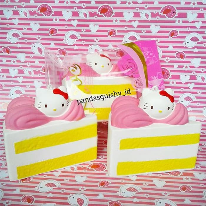 Jual Squishy Hello Kitty Vanilla Slice Cake - Squishy Hayaru Slice Cake ...