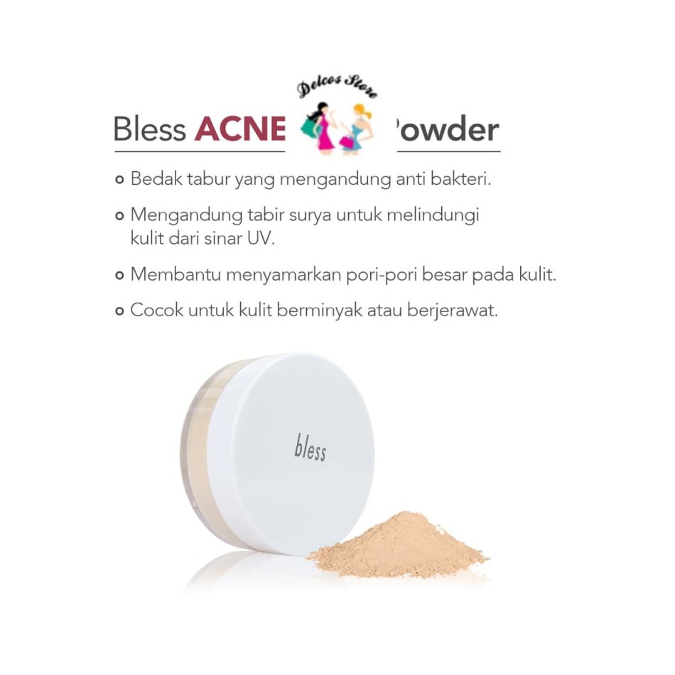 Jual Bless Acne Face Powder 25 gr special package by Kiara | Shopee ...