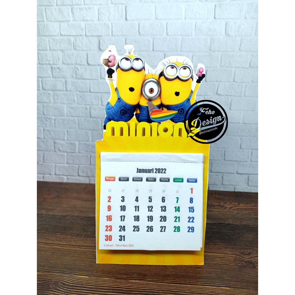 Jual Kalender 2024 Magnet / Kalender Tempel / Kalender Karakter ...