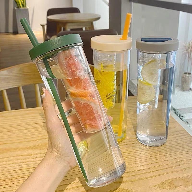 Jual Tumblr Botol Minum Infused Water Gelas Minuman Sedotan Lipat ...
