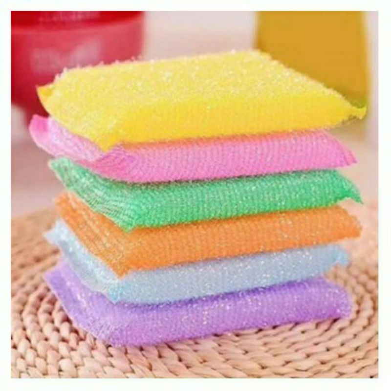Jual Spons Cuci Piring Warna / Dishwashing Sponge / Busa Cuci Piring ...