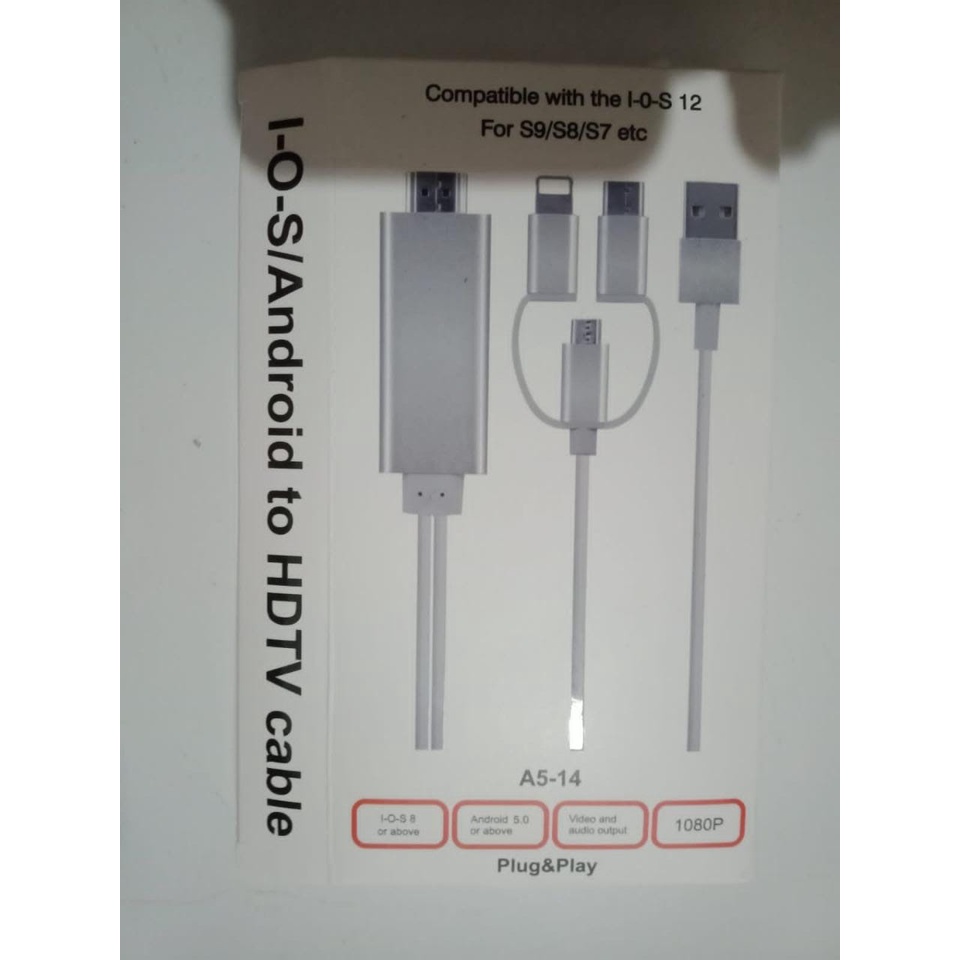 Jual Kabel MIRASCREEN 3in1 Cable to HDTV HDMI Cable miracast kabel ...