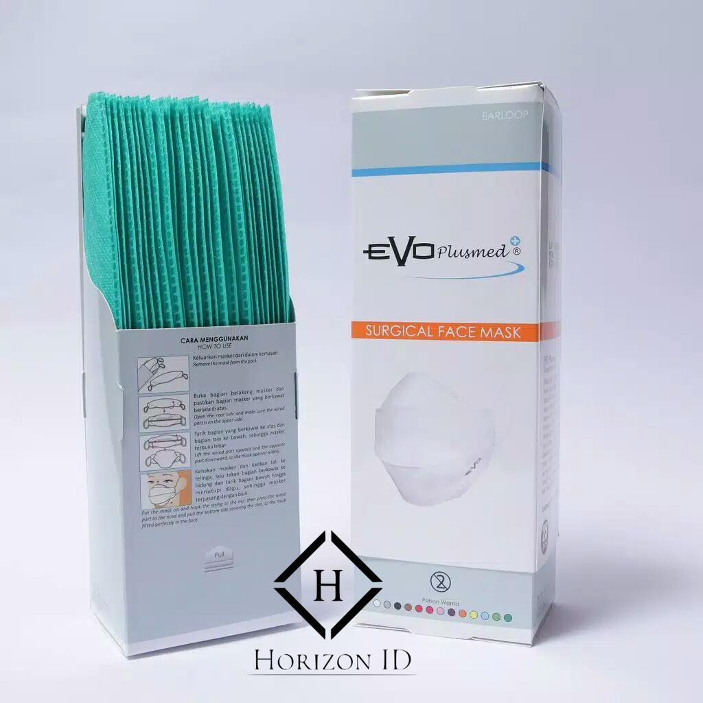 Jual Masker Medis Evo Plusmed KF94 3 Ply isi 25 pcs per box Ready stock ...