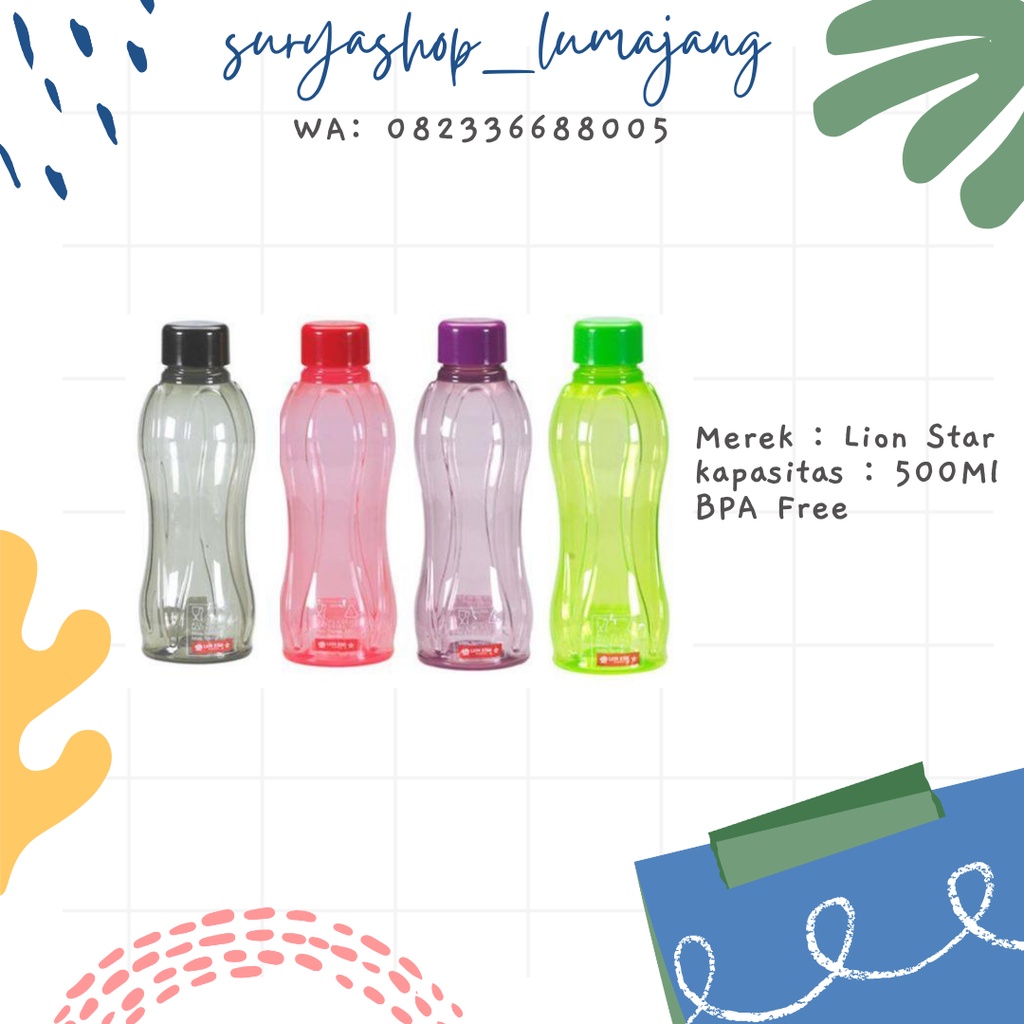 Jual BOTOL MINUM / TEMPAT MINUM HYDRO LION STAR 500ML | Shopee Indonesia
