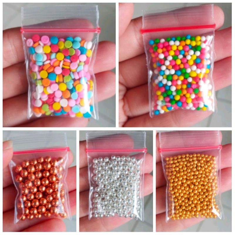 Jual MUTIARA PEARL GOLD SILVER 3GR - SPRINKLES EDIBLE CAKE KUE | Shopee ...