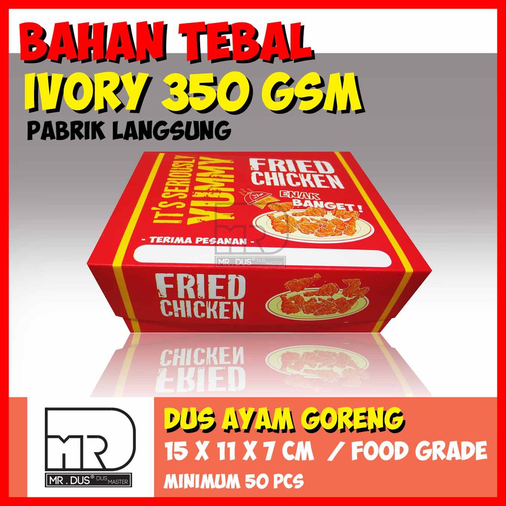 Jual Lunch Box / Dus Ayam goreng / Dus Fried Chicken / kardus Fried ...