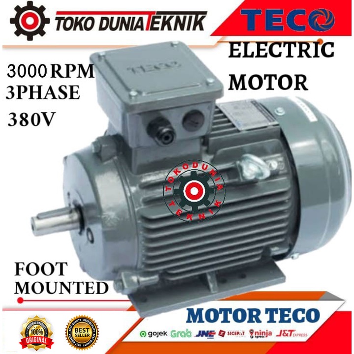 Jual AESV1S 3PHASE 3KW/ 4HP 2POLE B3 TECO ELECTRIC MOTOR FOOT | Shopee Indonesia