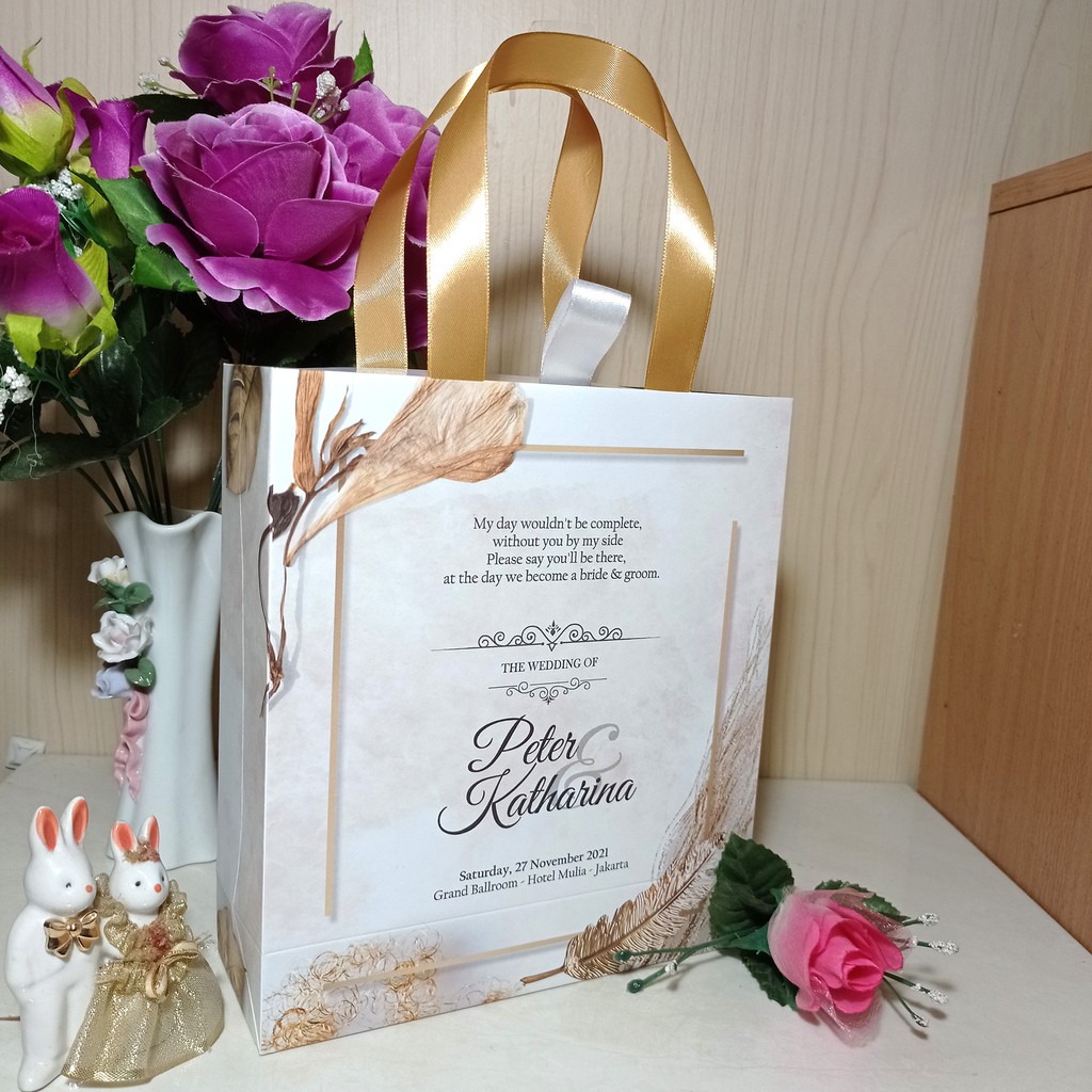Jual Sliding Bag Sliding Box Bridesmaid Portrait - Tas Kertas + Soft ...