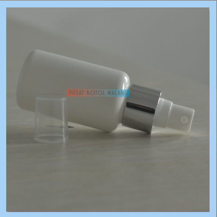 Jual Botol Plastik Tubular 60Ml Spray Halfcap (Silver Putih) | Shopee ...