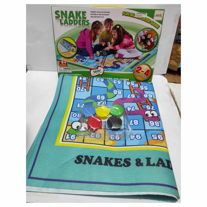 Jual MAINAN ULAR TANGGA/ SNAKE AND LADDER KARPET | Shopee Indonesia