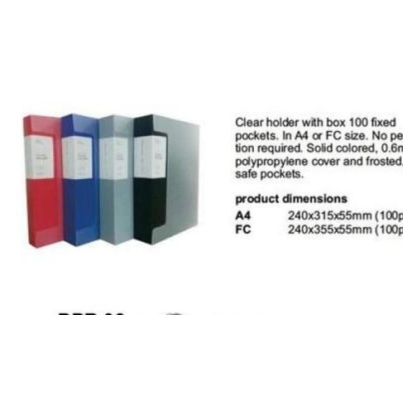 Jual Clear Holder isi 100L Daichi folio ( tanpa box ya) warna hitam ...