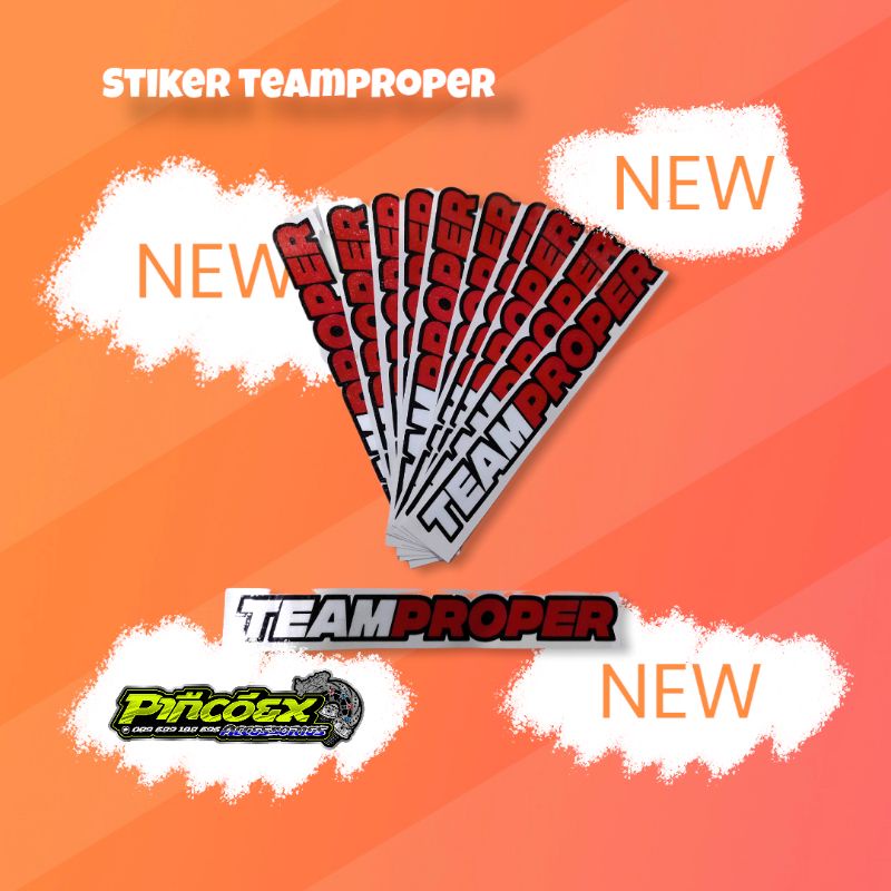 Jual stiker team proper (merah) | Shopee Indonesia
