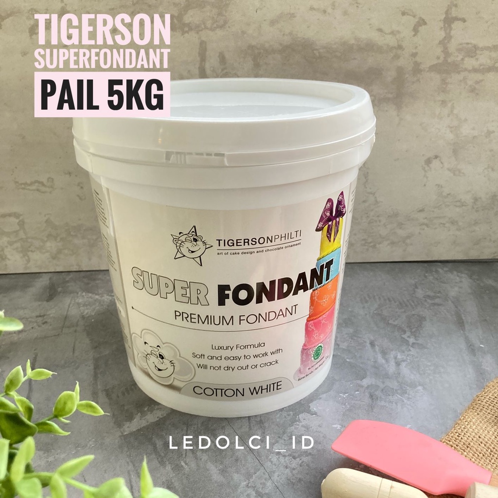 Jual TIGERSON FONDANT SUPER FONDANT KEMASAN 1 EMBER = 5 KG | Shopee ...