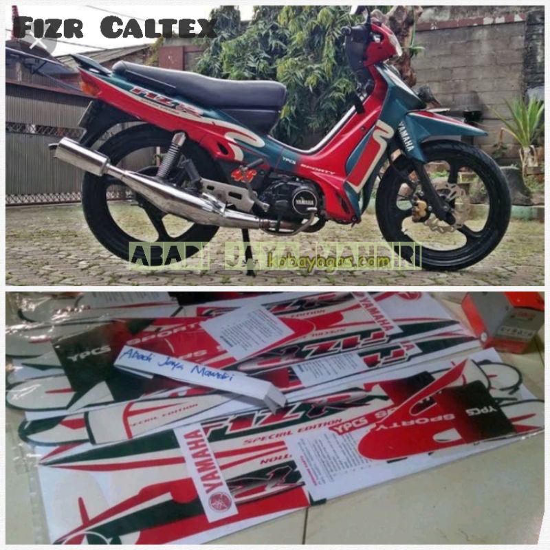 Jual Striping Stiker Lis Yamaha Fizr F1zr Caltex Kaltek Kaltex Hijau ...