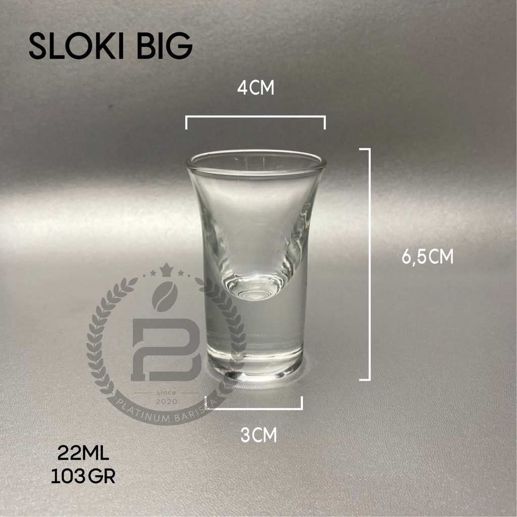 Jual Sloki Glass Gelas Kaca Kecil One Shot Glass Minum Vodka Soju ...