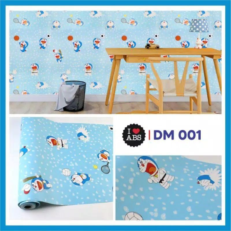 Jual WALLPAPER | DINDING STICKER MOTIF DORAEMON BOLA BIRU/ WALLSTICKER MOTIF DORAEMON 3D ...