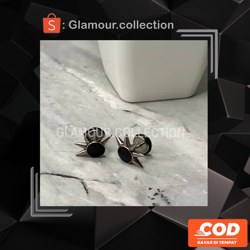 Jual [COD] 1pcs Anting Tindik Telinga Lapis Stainless Model Barbel Duri ...