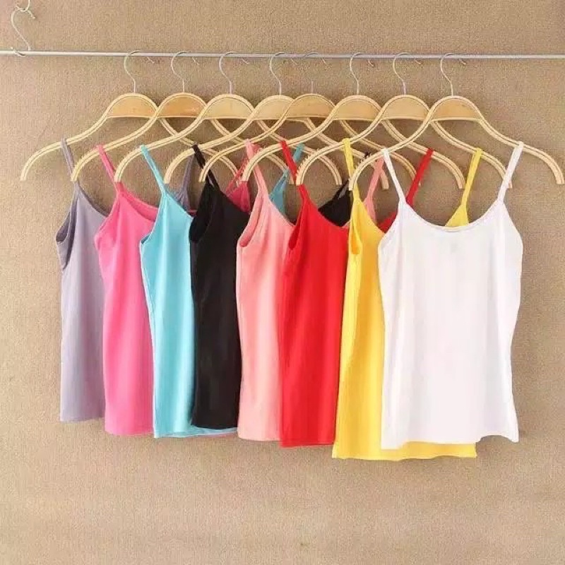 Jual 6 pcs Tengtop/Tank top Wanita Dewasa , Tank top Tali Kecil , Kaos ...