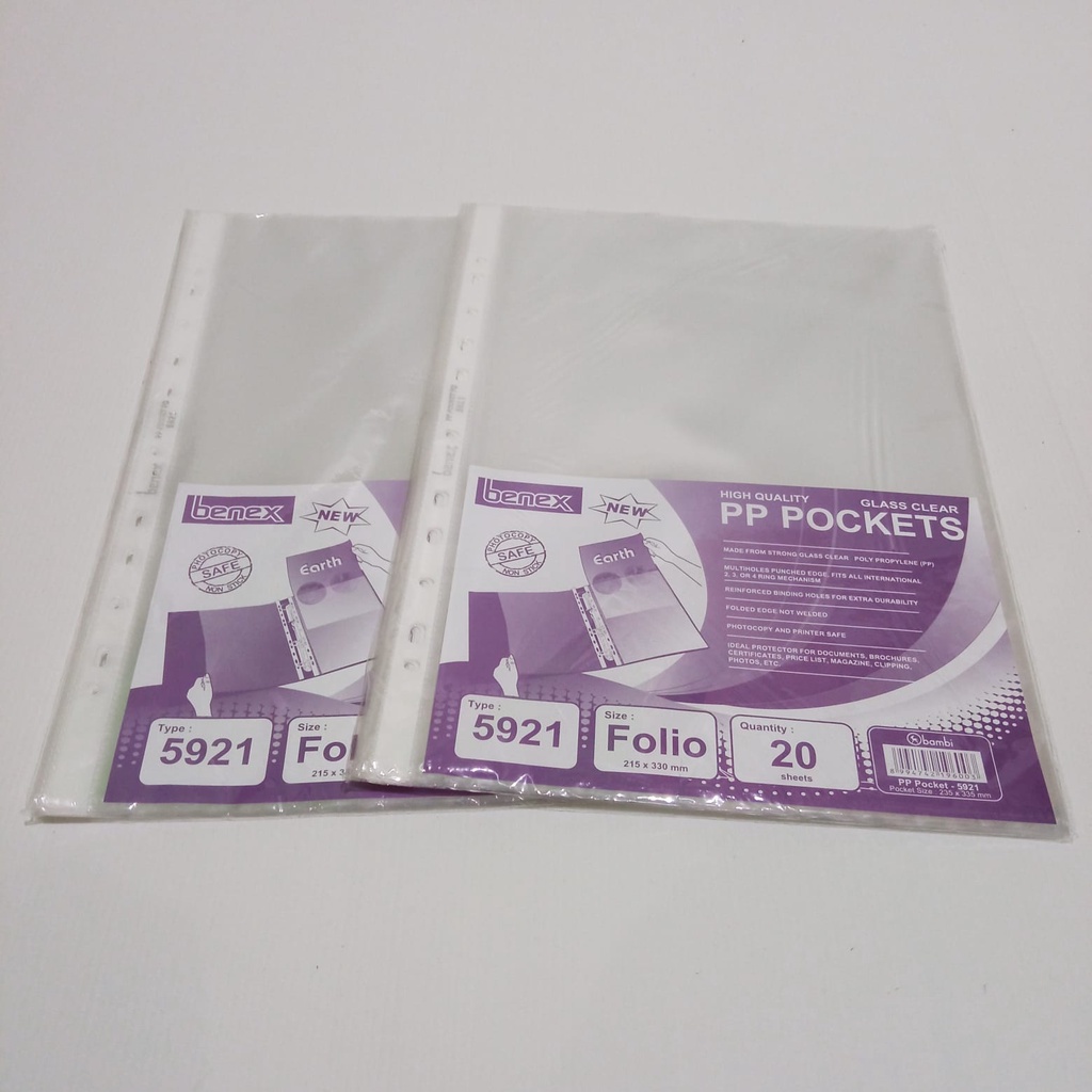Jual PP POCKET FOLIO / SHEET PROTECTOR FOLIO ISI 20 PCS | Shopee Indonesia