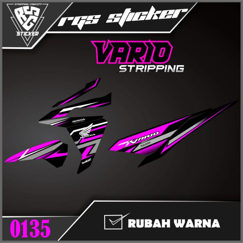 Jual 0135 Sticker Stripping Vario • Stripping Honda Vario Desain Suka ...