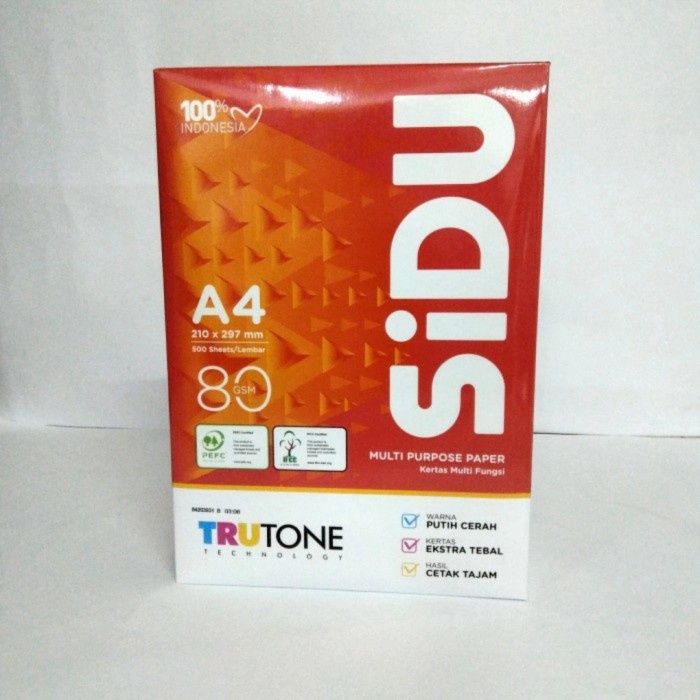Jual Kertas A4 80 gsm Sidu / Kertas A4 80 gram Sinar dunia | Shopee Indonesia