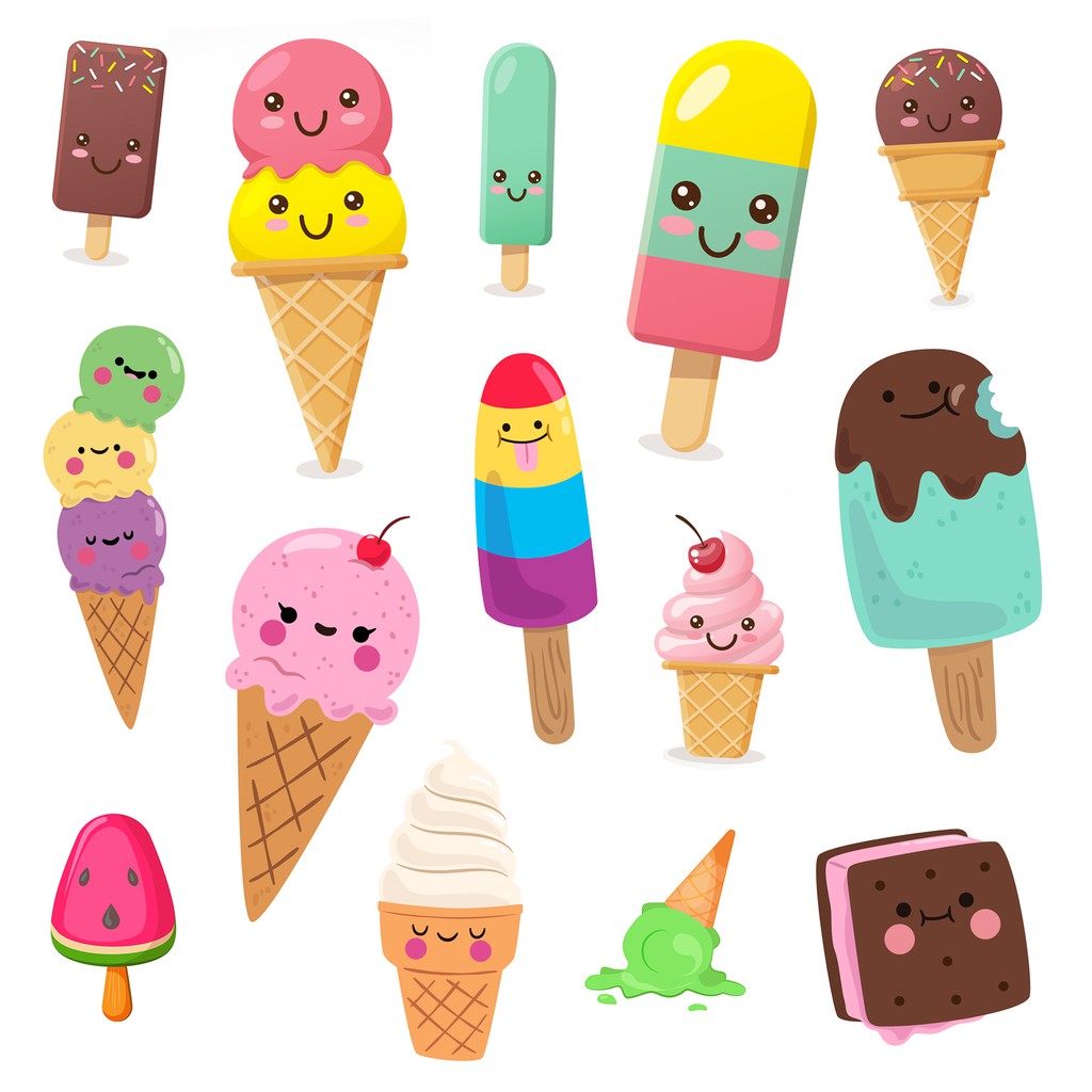 Jual Sticker Pack Ice Cream Stiker Anak Lucu Es Krim | Shopee Indonesia