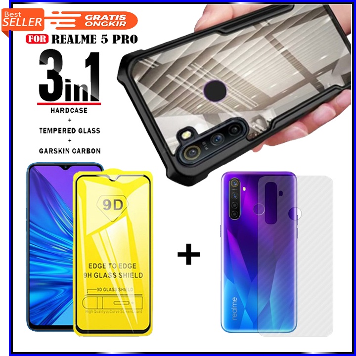 Jual Paket 3 in 1 Realme 5 Pro Casing Xundd Premium Hard case + Anti ...