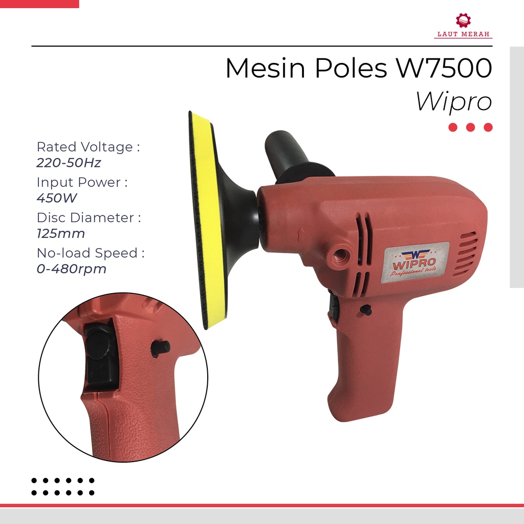 Jual WIPRO W7500 Mesin Poles Mobil Komplit 5" | Shopee Indonesia