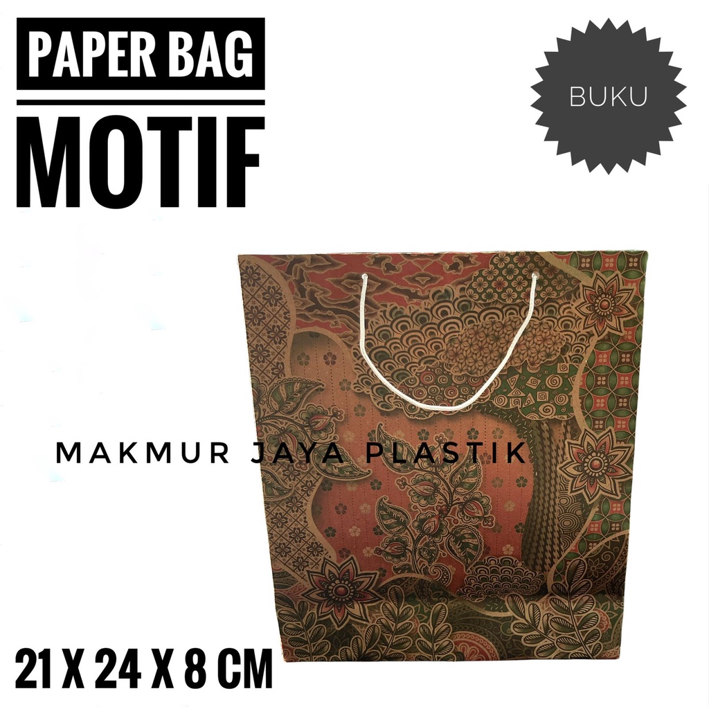 Jual PAPER BAG BUKU MOTIF BATIK ISI 12 PC | Shopee Indonesia