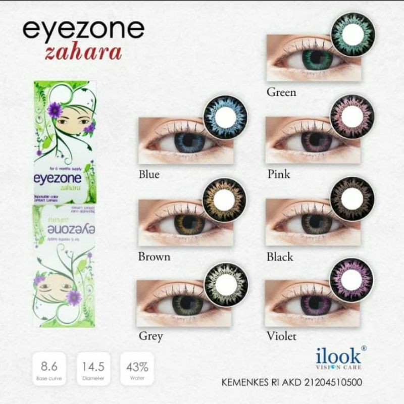 Jual SOFTLENS EYEZONE ZAHARA (NORMAL) | Shopee Indonesia