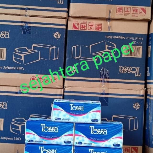 Jual Tisu tissue tessa 250 sheet 2 ply 1 dus | Shopee Indonesia