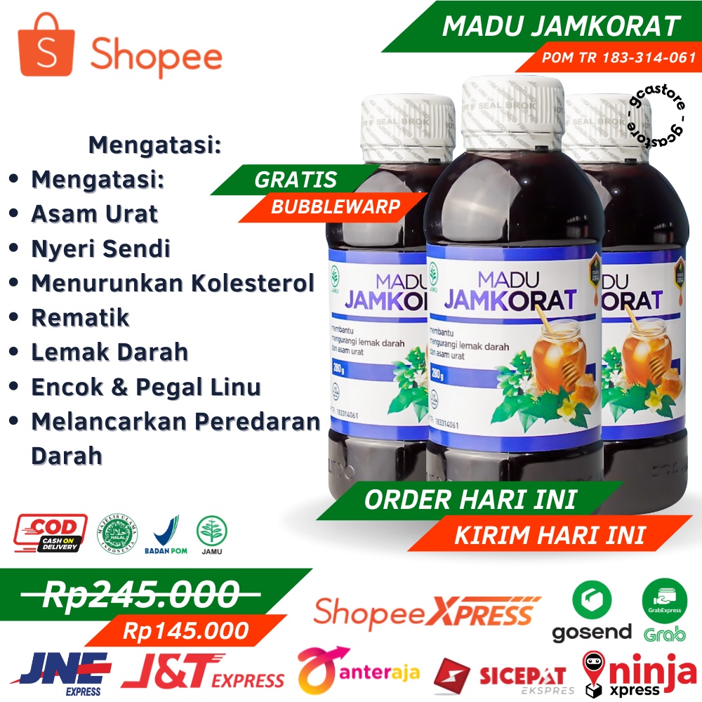Jual Madu JAMKORAT Asli Original Obat Jamu Penurun Kolesterol Asam Urat ...