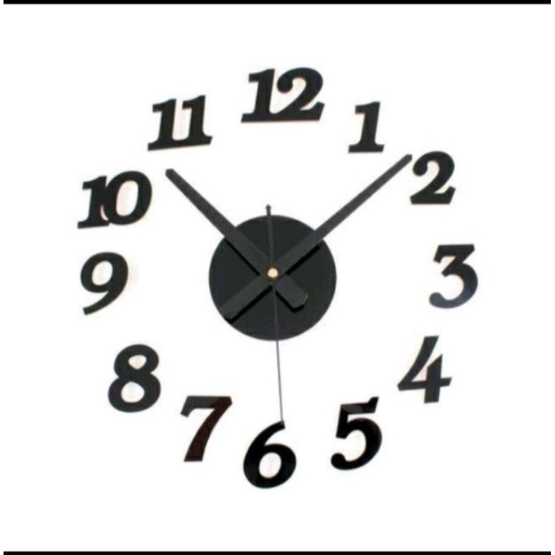 Jual Jam Dinding Tempel DIY analog 3D Giant Modem Clock / Jam Dinding ...