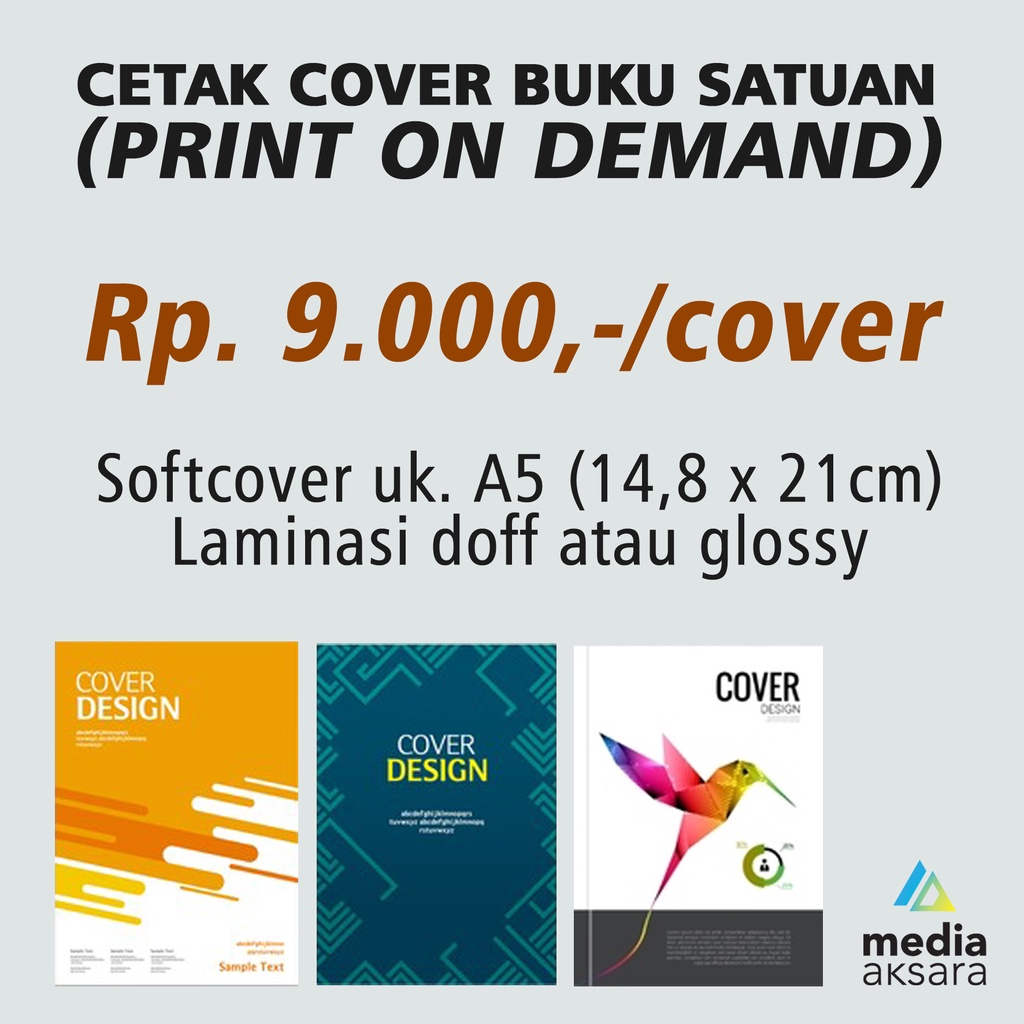 Jual JASA CETAK COVER BUKU SATUAN (PRINT ON DEMAND) - UKURAN A5 ...