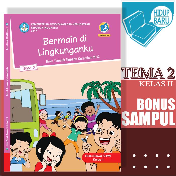 Jual Buku Tematik Kelas 2 SD tema 2 Semester 1 Bermain di Lingkunganku Bandung | Shopee Indonesia