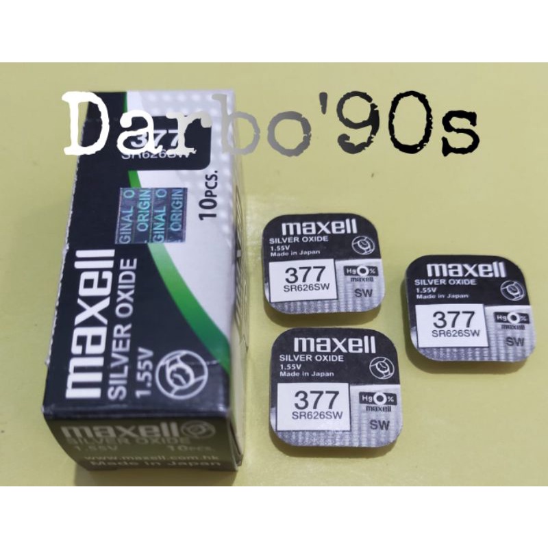Jual BATERAI MAXELL 377 SR626SW ORIGINAL MAXELL 626 MAXELL 377 | Shopee ...