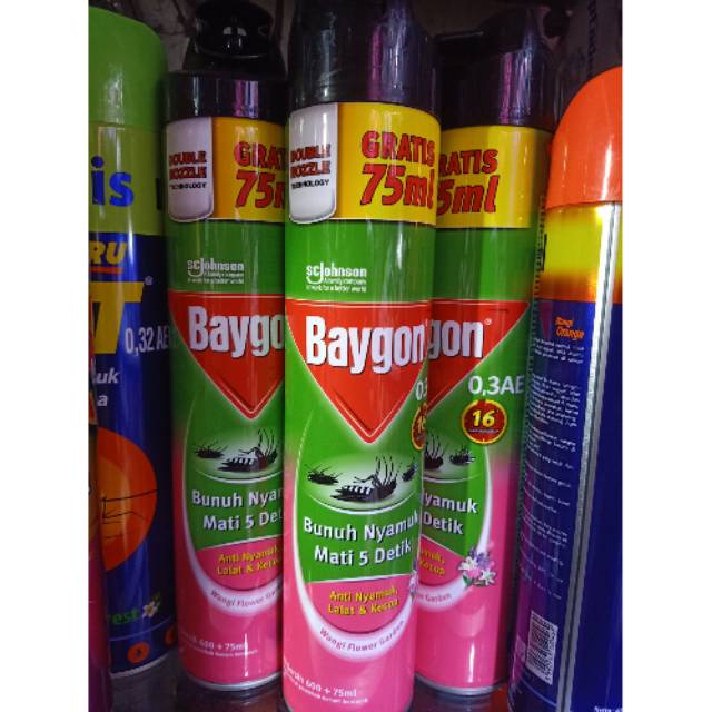 Jual Baygon semprot 600+75ml. 600ml | Shopee Indonesia