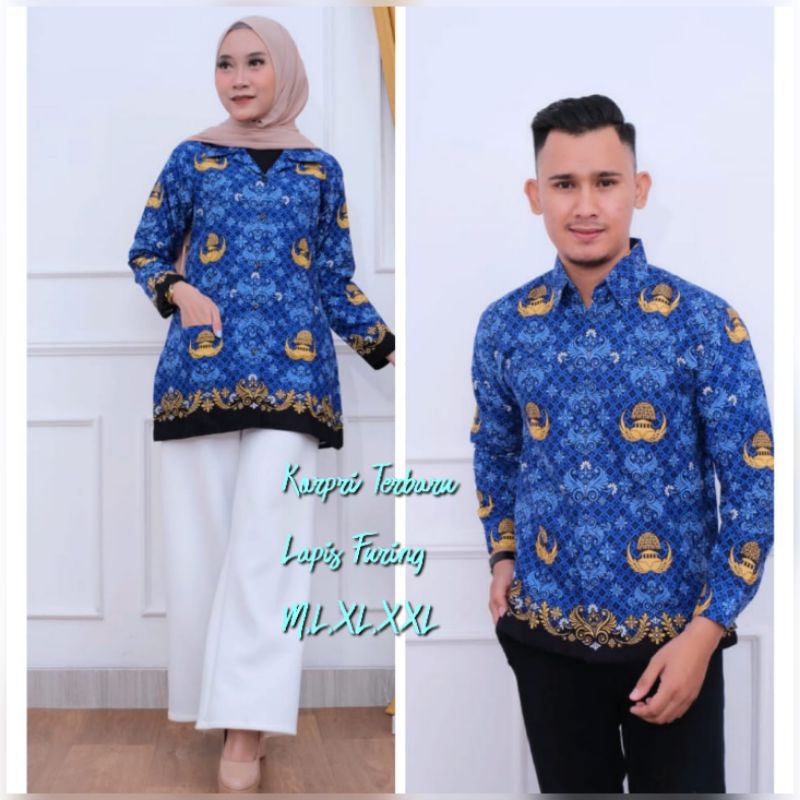 Jual Seragam korpri terbaru pria dan wanita lapis furing // baju korpri terbaru pria/wanita ...