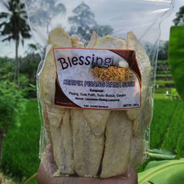 Jual Keripik Pisang Khas Lampung Rasa Susu - Blessing Banana Chips ...