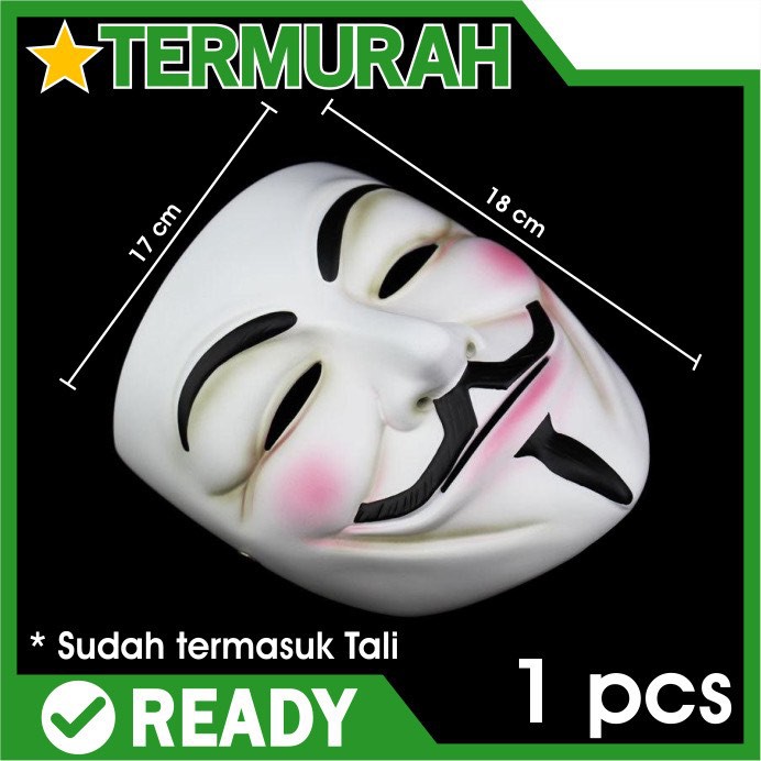 Jual topeng anonymous vendetta pesta mask party v for guy fawkes hacker ...