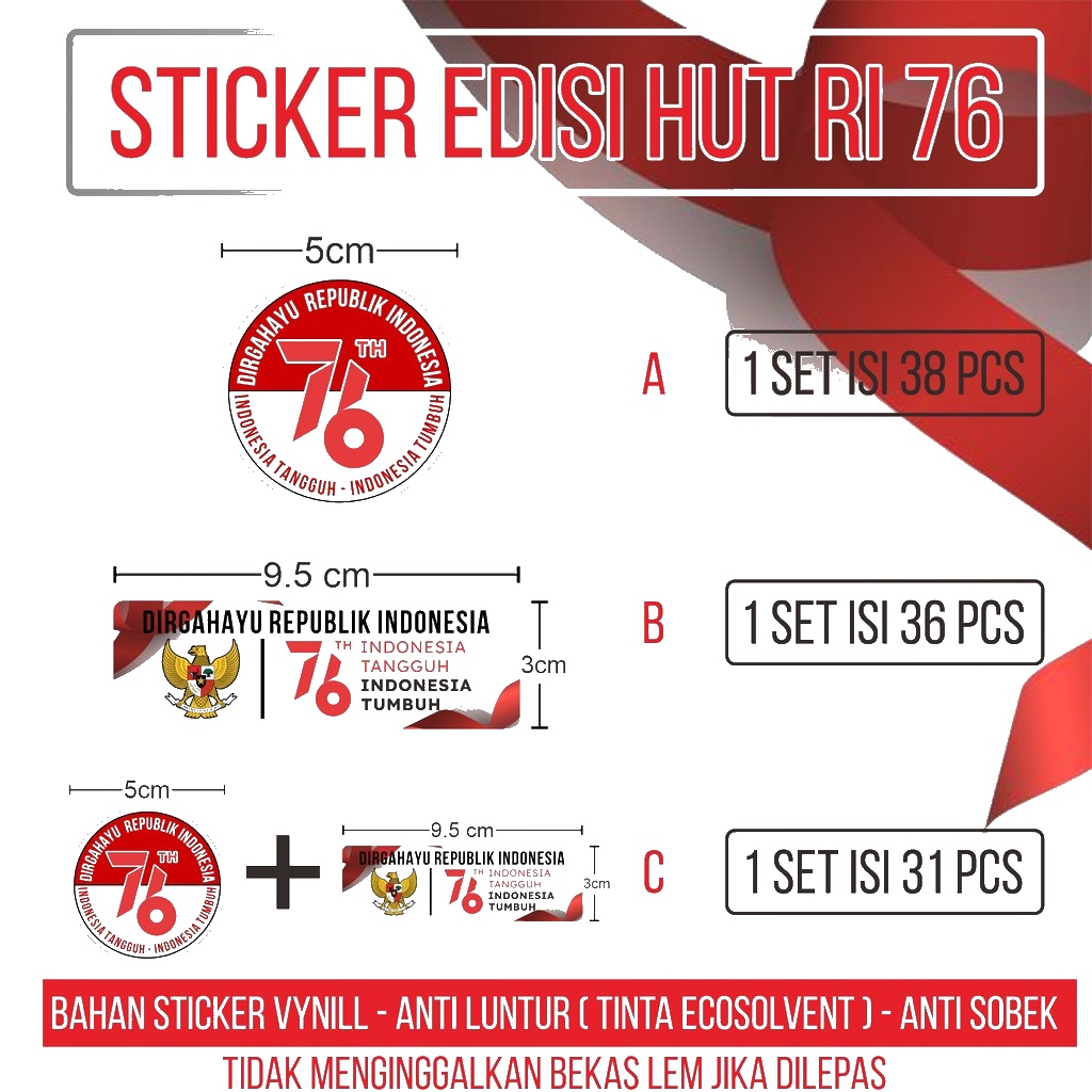 Jual STICKER HUT RI 79 JDM | Shopee Indonesia