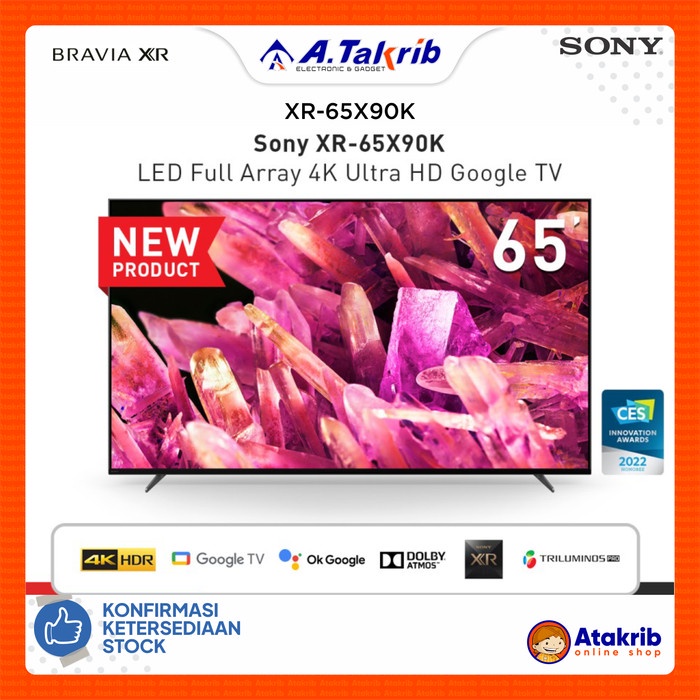 Jual SONY LED 65 XR-65X90K / X90K / 4K HDR Google TV | Shopee Indonesia