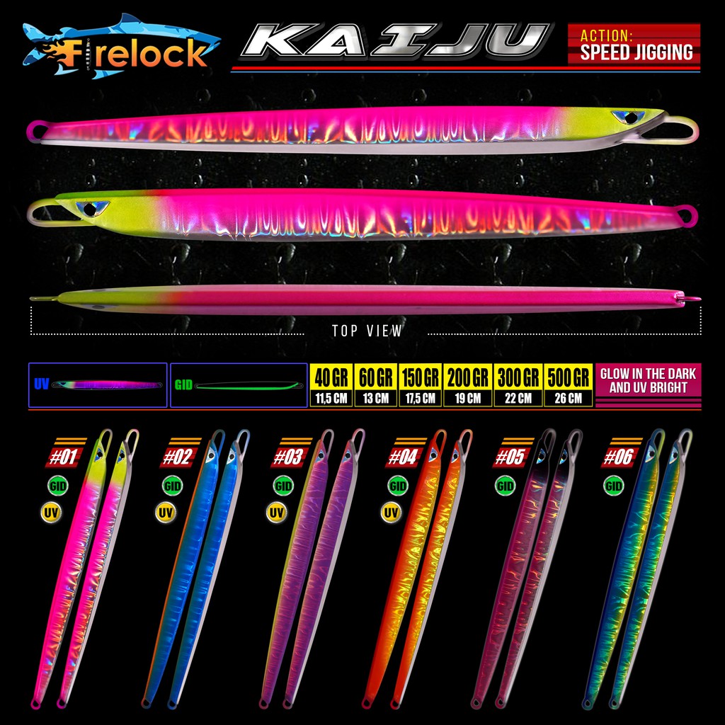 Jual EXTRA BONUS | UMPAN PANCING metal jig FIRELOCK KAIJU 40 / 60 / 150 / 200 / 300 / 500 GRAM ...