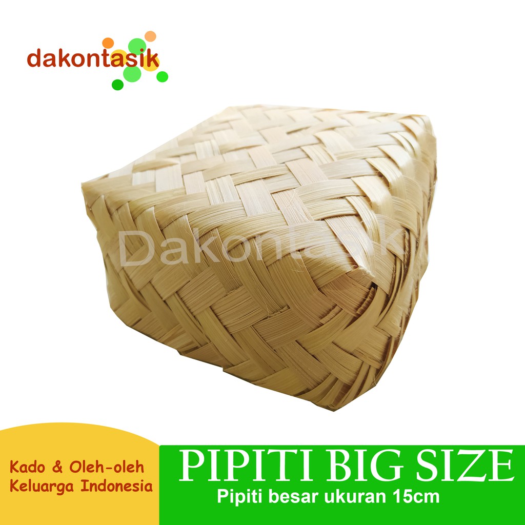 Jual dakontasik - pipiti besek 15 x 15 cm anyaman bambu | Shopee Indonesia