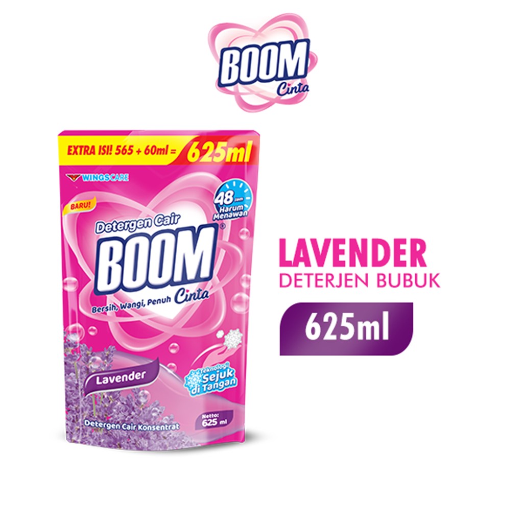 Jual Boom Cinta Deterjen Cair Lavender 565 + 60 Ml | Shopee Indonesia