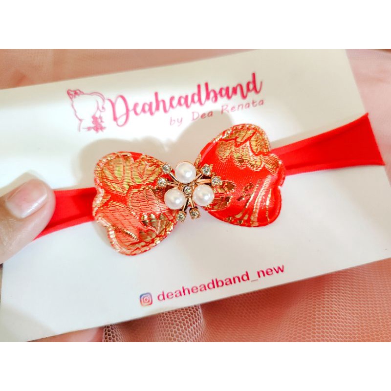 Jual Mini bow motif CNY bando bayi imlek | Shopee Indonesia