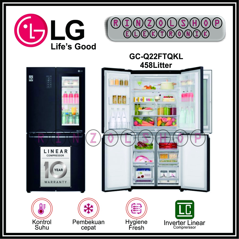 Jual KULKAS LG GC-Q22FTQKL MULTI DOOR LINEAR INVERTER | Shopee Indonesia