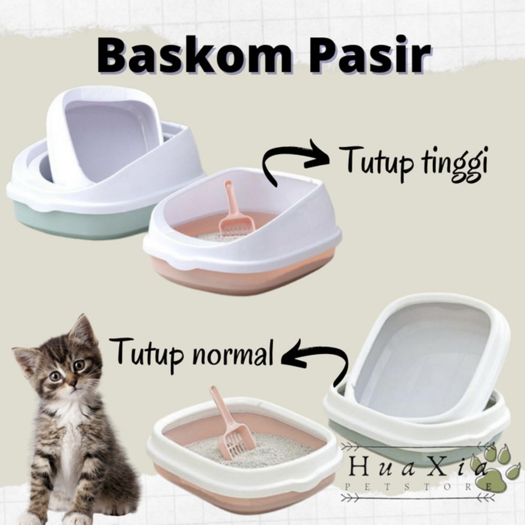 Jual Baskom Pasir Kucing, Cat Litter Box, Box Kotoran Kucing Warna ...