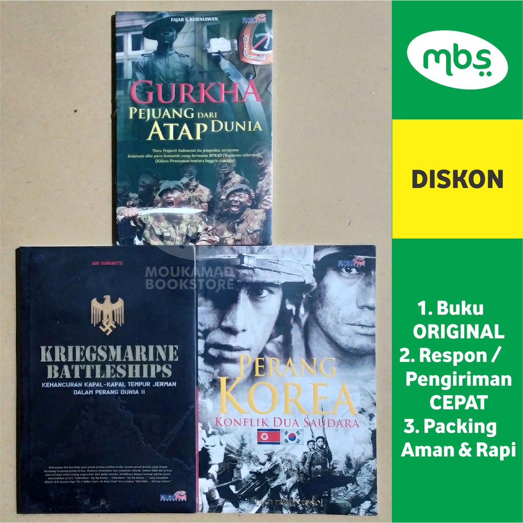 Jual PAKET BUKU MILITER - Gurkha Pejuang dari Atap Dunia - Kriegsmarine ...